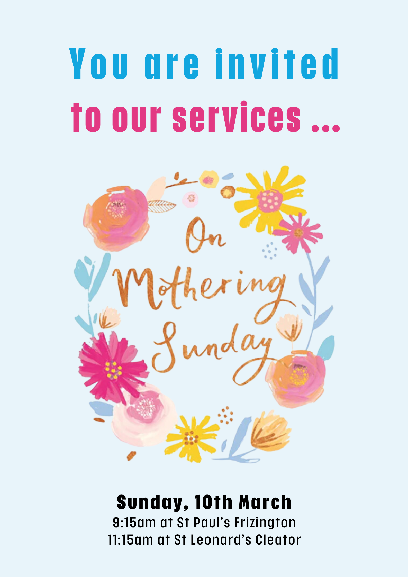 Mothering Sunday Services – An Engaging Faith Community